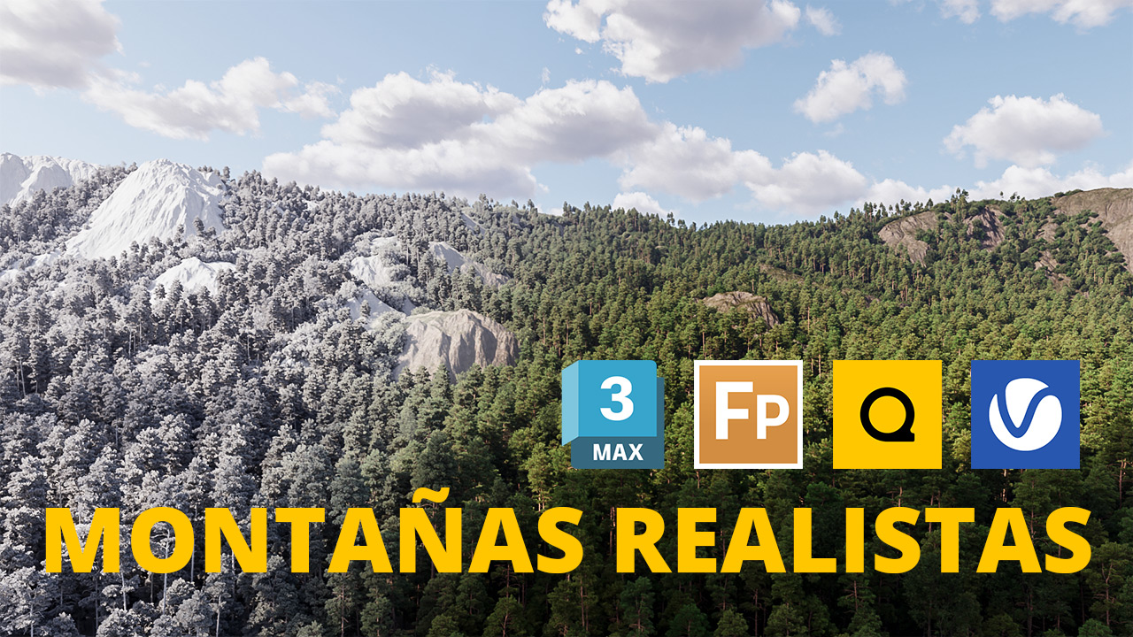 Montañas realistas con 3D Studio, Gaea, Forest Pack y Vray | 3DCollective